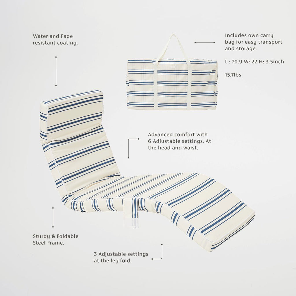 Luxe Lounger Chair | The Resort Navy – SUNNYLiFE EU